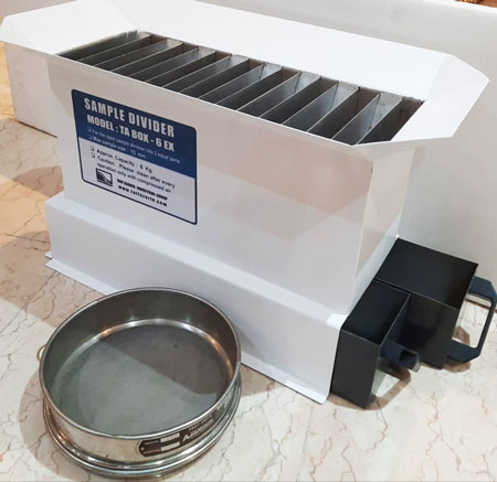 Riffle Splitter For Sample Dividing Model: TA BOX – 6EX